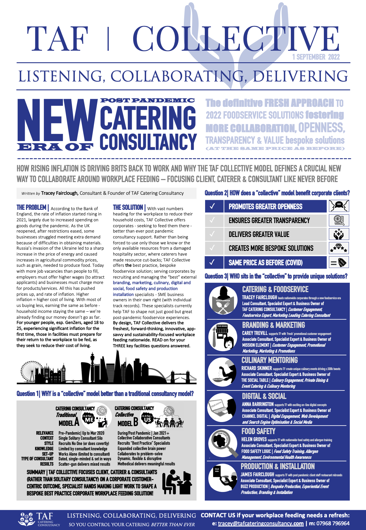 The TAF COLLECTIVE Signals A New Style of Catering Consultancy in 2022 ...